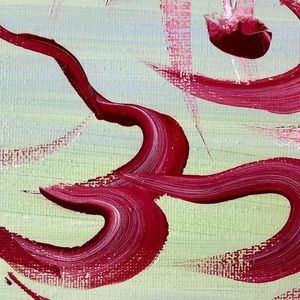 Wall Decor | Handmade Om Namaste Painting Abstract Handmade | Poshmark